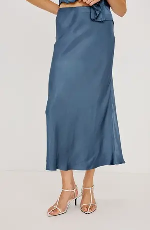 Rails Anya Satin Midi Skirt