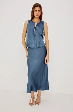 Rails Anya Satin Midi Skirt
