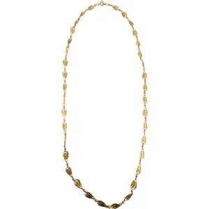 MADISON BEVERLY HILLS Vintage Tone Filigree Leaf Link Necklace - Gold