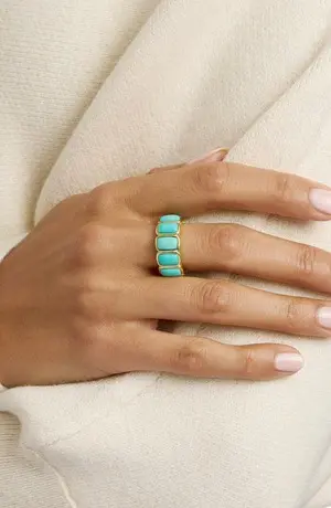 ATHRA LUXE Howlite Bezel Ring