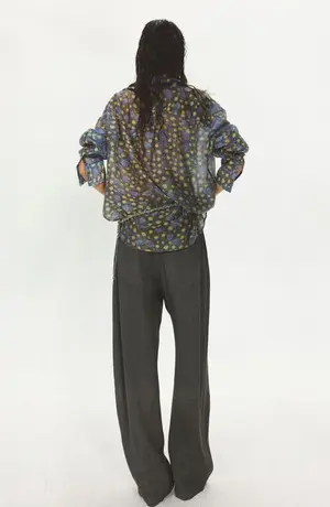 Mango Semi-sheer Printed Shirt