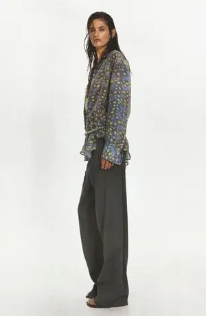 Mango Semi-sheer Printed Shirt