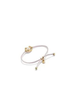 UNODE50 Brown Silk-style Thread Bracelet With Pearl Shell
