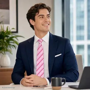 Trafalgar Breast Cancer Awareness Silk Necktie
