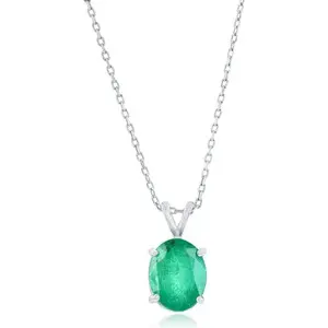 SOUZANA BY SUZY LEVIAN 14k Gold Emerald Pendant Necklace - Green