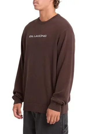 BILLABONG Relaxed Fit Crewneck Sweater With Logo Print