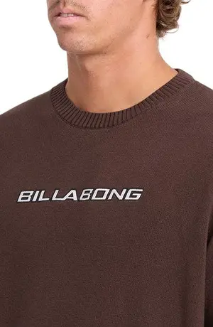 BILLABONG Relaxed Fit Crewneck Sweater With Logo Print