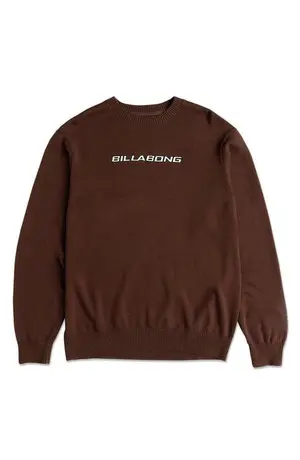 BILLABONG Relaxed Fit Crewneck Sweater With Logo Print