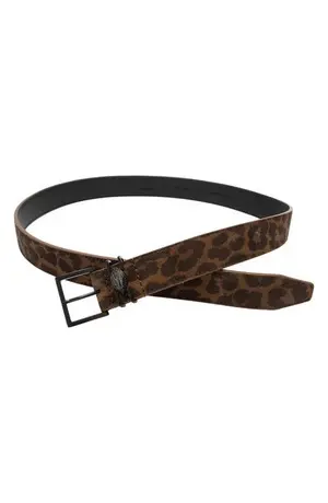 Kurt Geiger Shoreditch Print Suede Belt - Leopard
