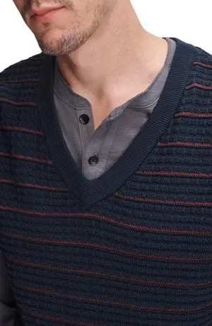 Rag & Bone Aaron Stripe V-neck Vest