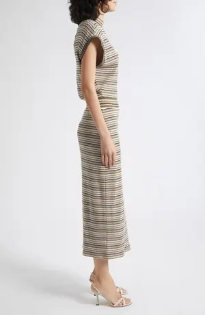 Ramy Brook Natalie Stripe Drop Waist Dress