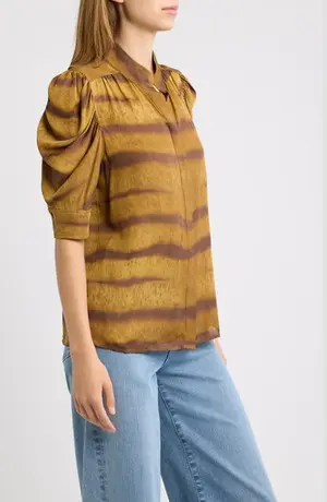 FRAME The Gillian Silk Top