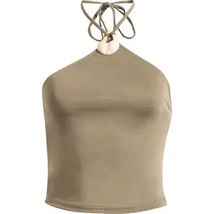 JADED LONDON Kireza Twist Halter Top - Khaki
