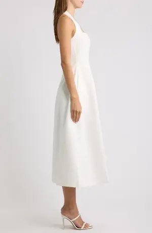 Oddmuse Halterneck Fit & Flare Midi Dress