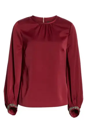 Ted Baker London Juudy Embellished Sleeve Blouse