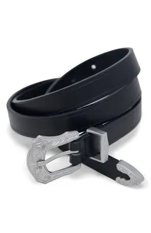 Mnml Slim Western Leather Belt