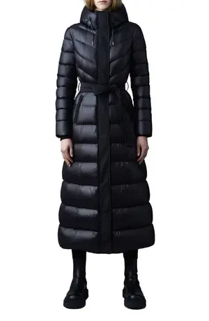 Mackage Calina Lustrous Water Repellent Down Coat - Black