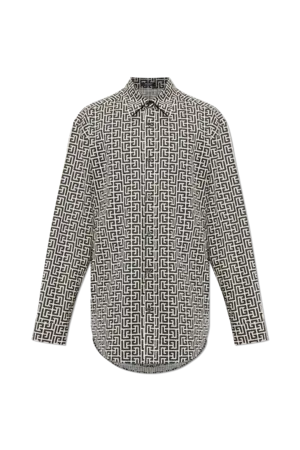 Balmain Shirt With Monogram - Black