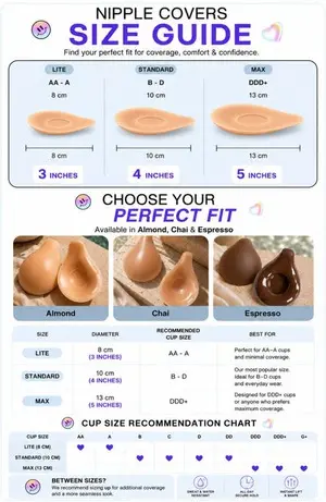 LECHERY® Edgestick Push Up Adhesive-free Center Reusable Silicone Nipple Covers - Chai