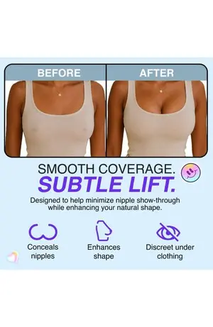 LECHERY® Edgestick Push Up Adhesive-free Center Reusable Silicone Nipple Covers