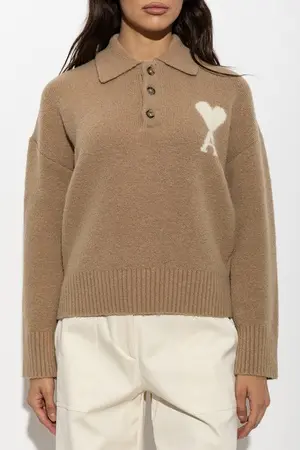 AMI Paris Long Sleeve Polo