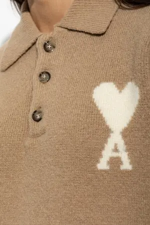 AMI Paris Long Sleeve Polo