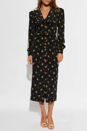 Alessandra Rich Floral Motif Dress