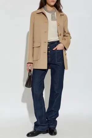 Valentino Garavani Silk Top With Embellished Collar