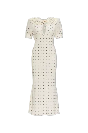 ALESSANDRA RICH Polka Dot Dress - Cream