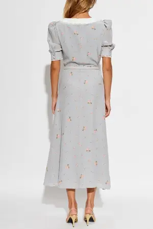 Alessandra Rich Floral Motif Dress
