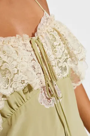 Chloé Silk Dress With Lace Trim