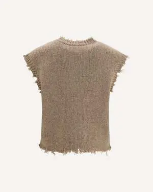 R13 Anial-print Cashere Vest Feale