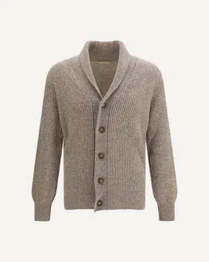 BROOKSFIELD Virgin Wool Shawl Collar Cardigan