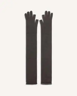 Rick Owens Long Fingerless Wool Gloves