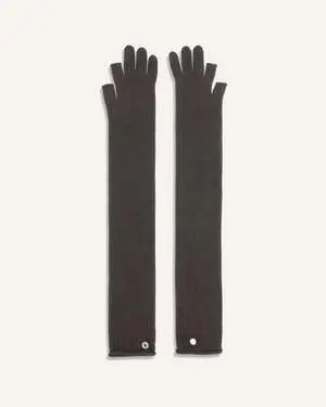 Rick Owens Long Fingerless Wool Gloves