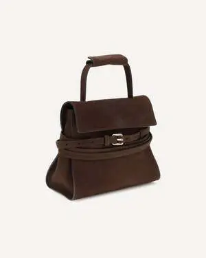 Moschino Medium Top Handle Bag With Buckle Detail