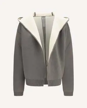 Rick Owens Wool Knit Hoodie Robe Sweater