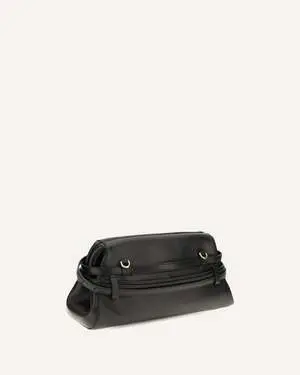 Moschino Leather Clutch With Buckle Detail
