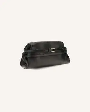 Moschino Leather Clutch With Buckle Detail