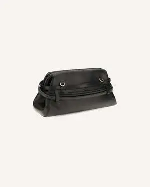 Moschino Leather Clutch With Buckle Detail