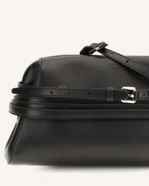Moschino Leather Clutch With Buckle Detail
