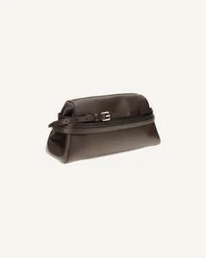 Moschino Leather Clutch With Buckle Detail