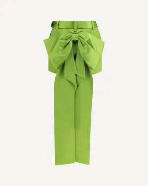 SELF-PORTRAIT Satin Bow Mini Skirt