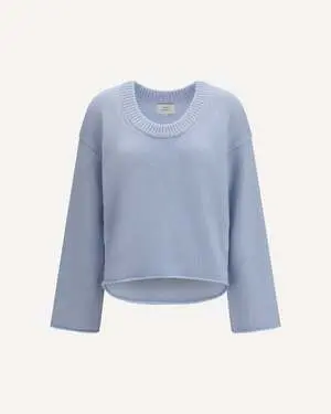 Loulou De Saison Derry Cashmere U-neck Sweater - Light Blue