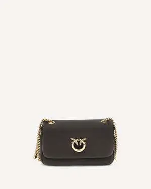 Pinko Medium Love Bag Click Soft Horizontal Shoulder Bag - Brown