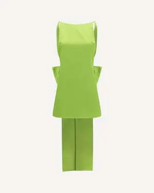 SELF-PORTRAIT Satin Dress With Back Bow