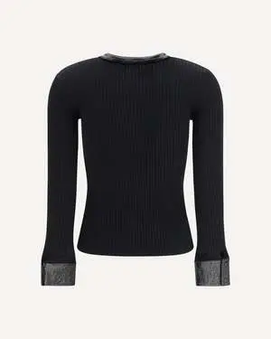 COURREGES Vinyl And Knit Cardigan