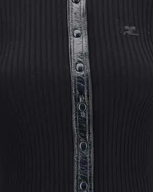 COURREGES Vinyl And Knit Cardigan