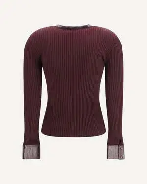 COURREGES Vinyl And Knit Cardigan