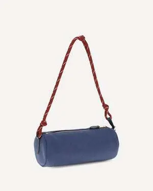 Miu Miu Embroidered Logo Shoulder Bag - Blue